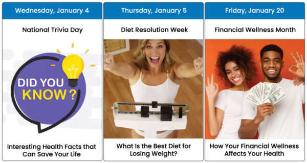 Your January 2023 Health Days Calendar | Baldwin Publishing